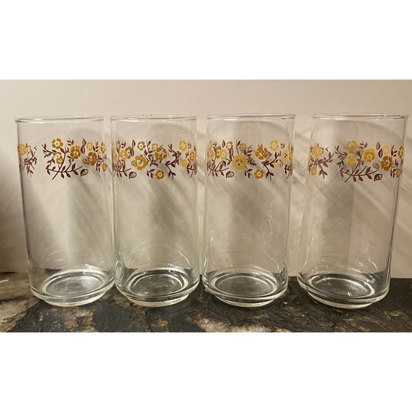 Termocrisa | Dining | 4 Vintage Termocrisa Mcm Brown Gold 6 Oz Highball ...